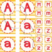 Stutelage Innovations :: Alphabet Set – Striped Yellow and Red Set