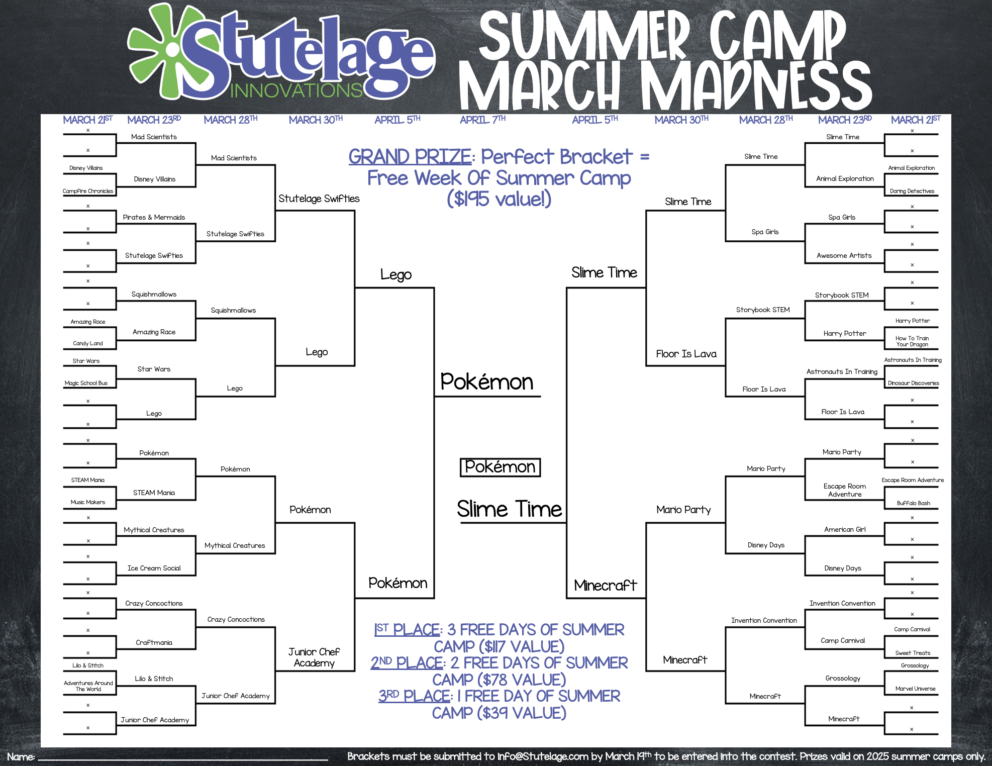 Stutelage Innovations :: Stutelage Summer Camp March Madness 2025!